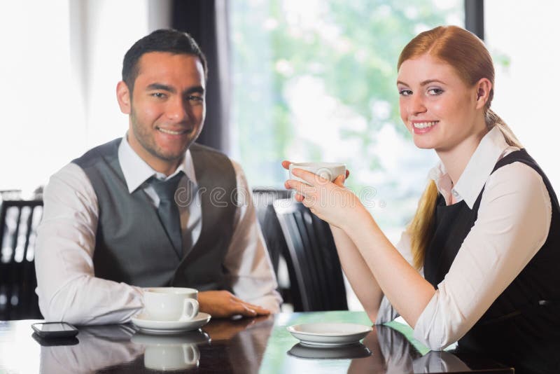 Business People Having Coffee Stock Image - Image of dressed, business ...