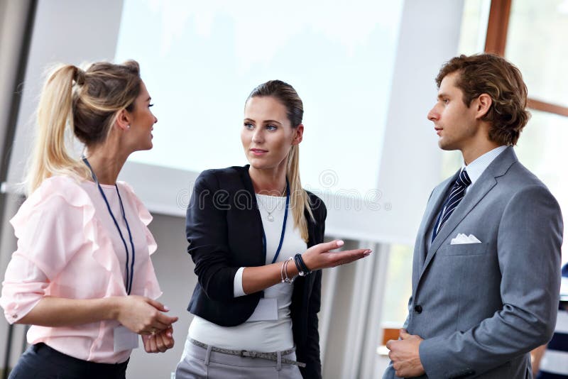 Business People Having a Conference Stock Photo - Image of presenting ...