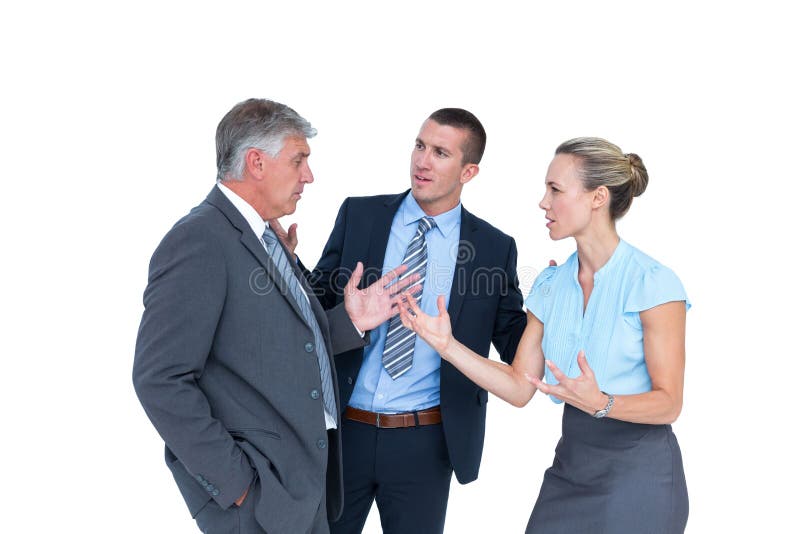 Two Colleages Disagreeing And Fighting At Work Stock Photo - Image of ...
