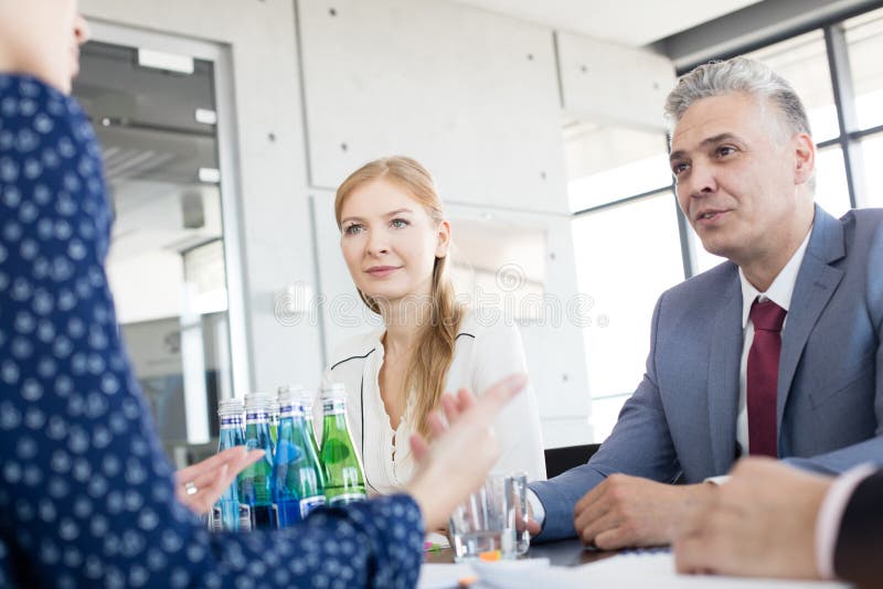 Business People Having Discussion in Board Room at Office Stock Image ...