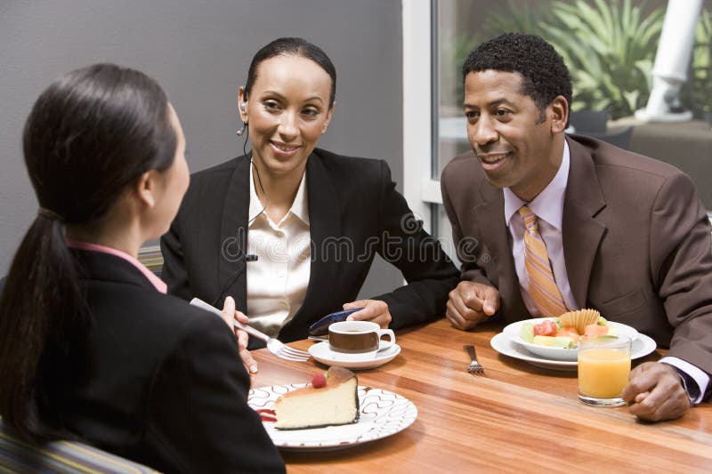 Business People Having Discussion during Their Break Stock Photo ...