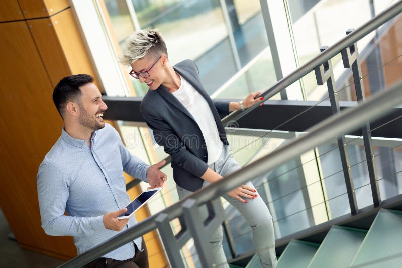 Business People Having Fun in Modern Office Stock Image - Image of ...