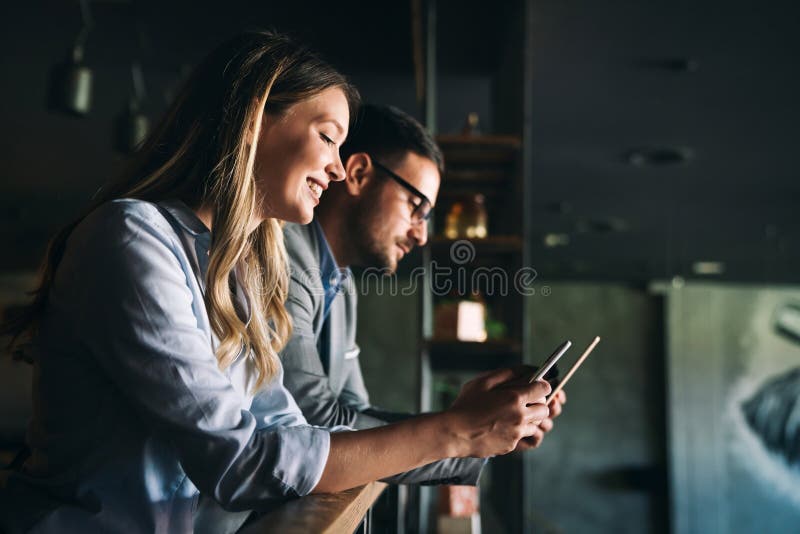 Business People Having Fun and Chatting at Workplace Office Stock Image ...