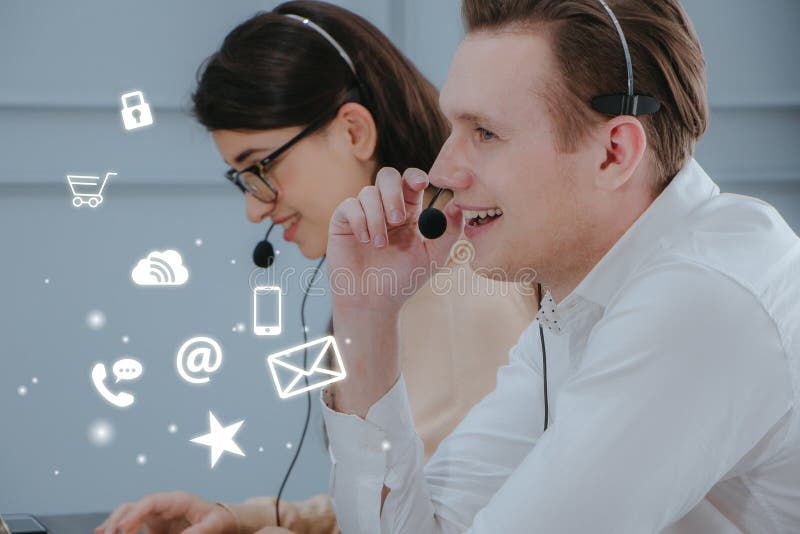 Business People Having Happy and Chatting at Workplace Office with ...