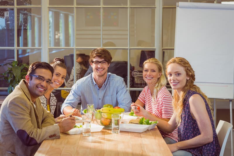 Business People Having Lunch Stock Image - Image of apple, fruit: 55576827