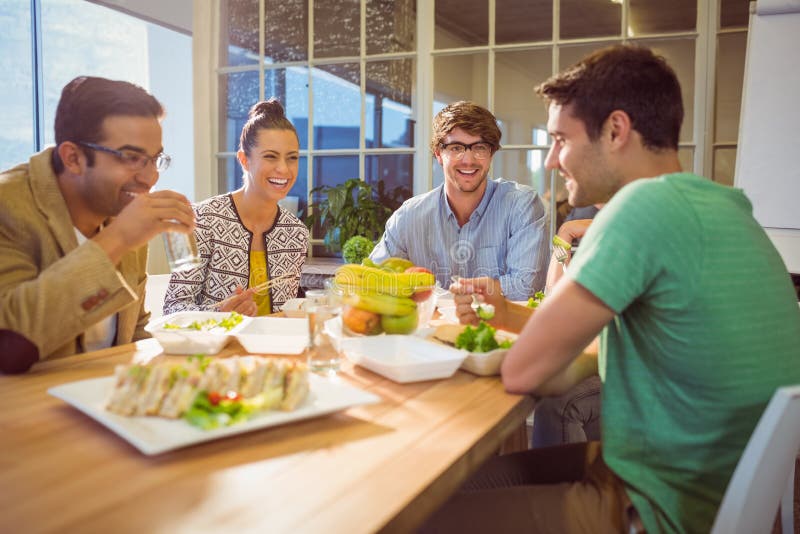 Business People Having Lunch Stock Photo - Image of colleagues, group ...