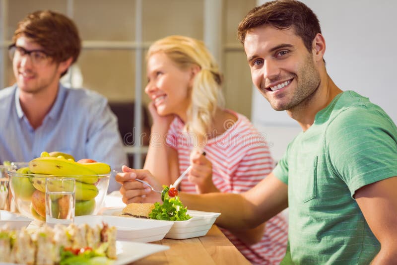 Business People Having Lunch Stock Image - Image of eating, cheerful ...