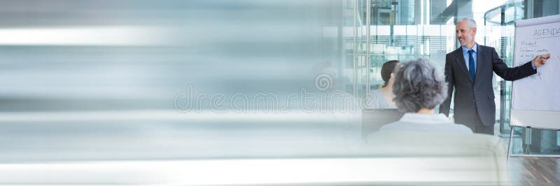 Business People Having a Meeting with Transition Effect Stock Photo ...