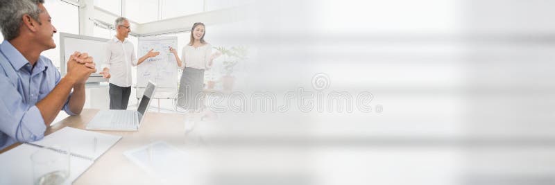 Business People Having a Meeting with Transition Effect Stock Image ...