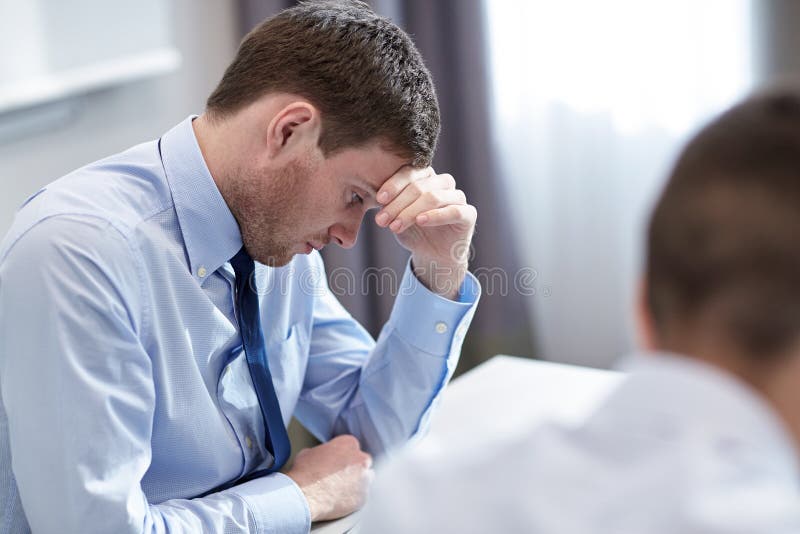 Business People Having Problem in Office Stock Image - Image of person ...