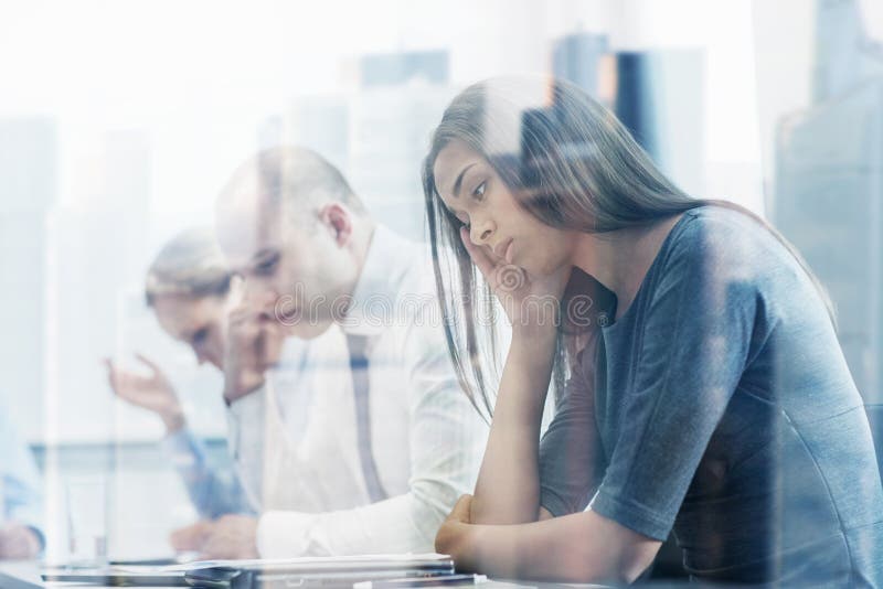 Business People Having Problem in Office Stock Photo - Image of ...