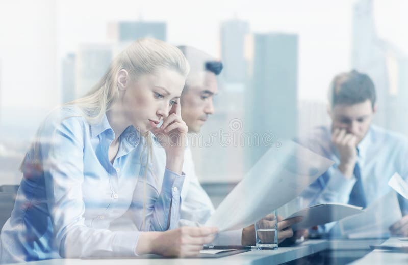 Business People Having Problem in Office Stock Image - Image of ...