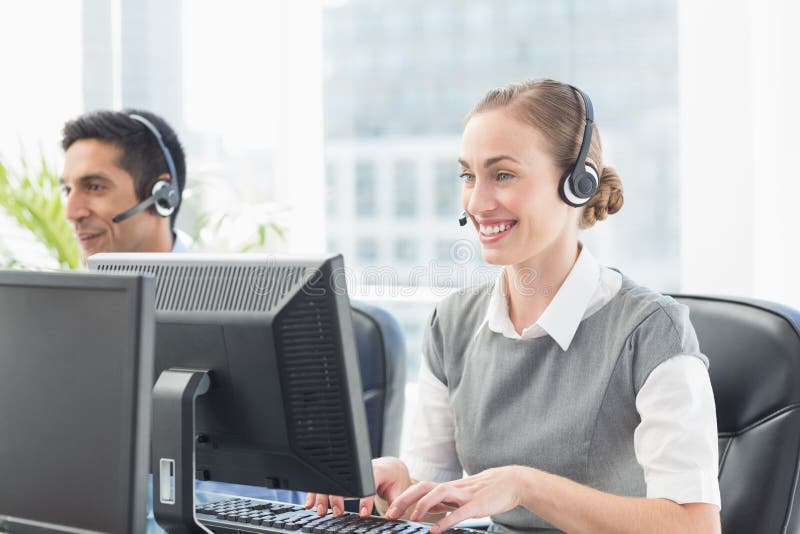 Businessman Talking on Headset Stock Photo - Image of head, confident ...
