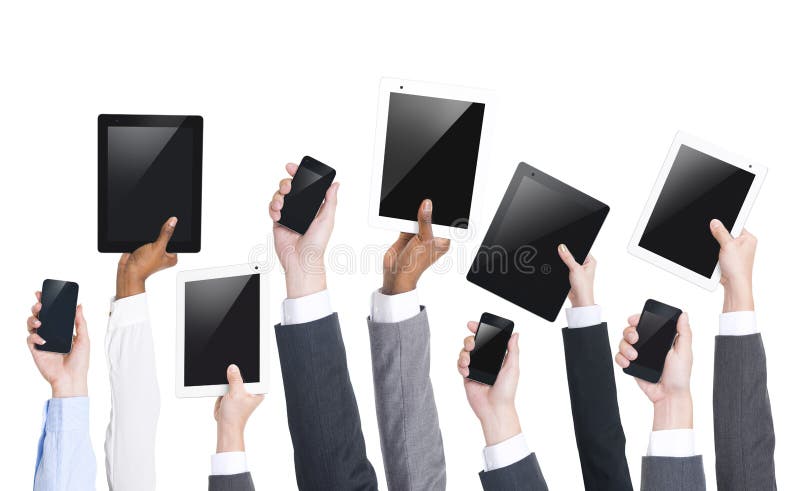 Business People Holding Digital Tablets Stock Photo - Image of human ...