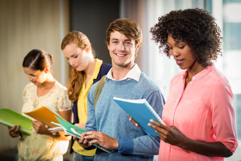 Business People Holding Files Stock Image - Image of office, colleague ...