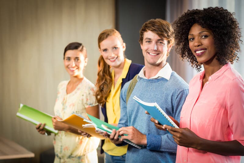 Business People Holding Files Stock Image - Image of file, holding ...