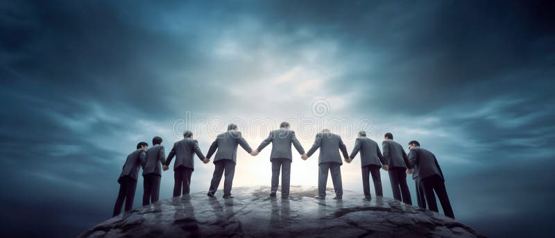 Business People Holding Hands in Stack, Creating Teamwork Concept ...