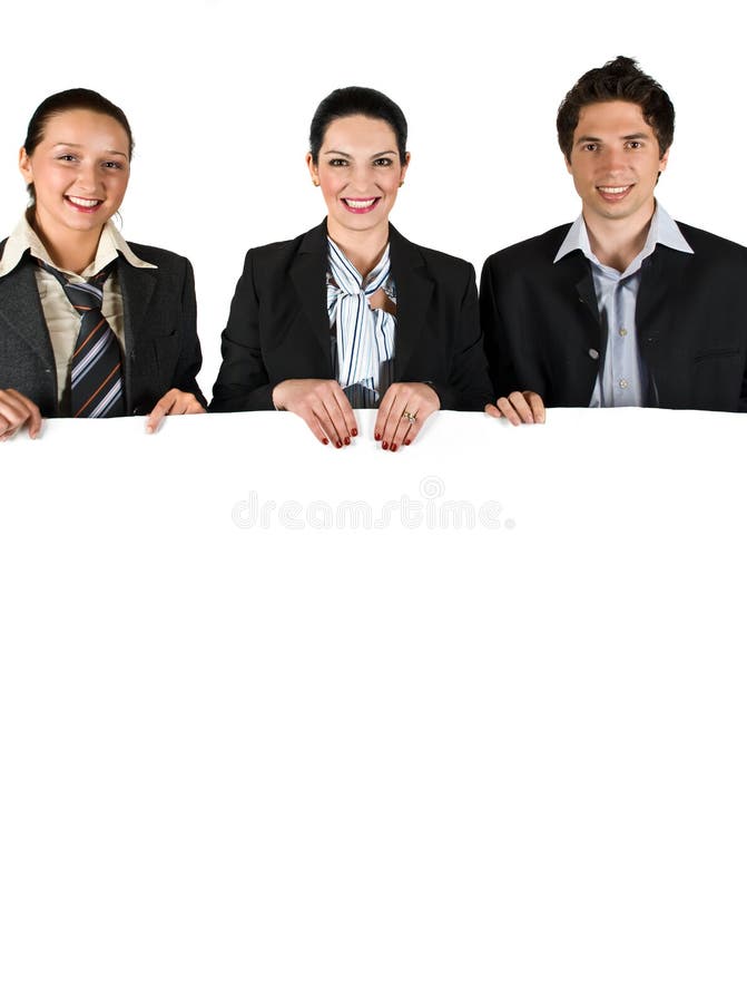 Business People Holding a White Board Stock Photo - Image of adults ...