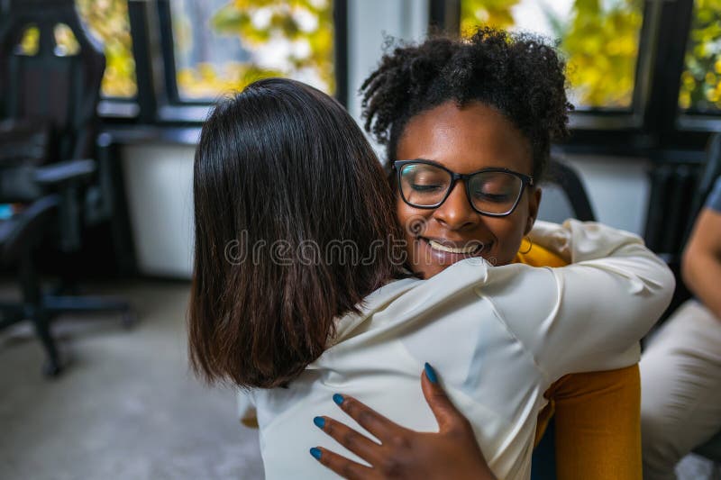 Business People Hugging at a Group Therapy Session Stock Image - Image ...