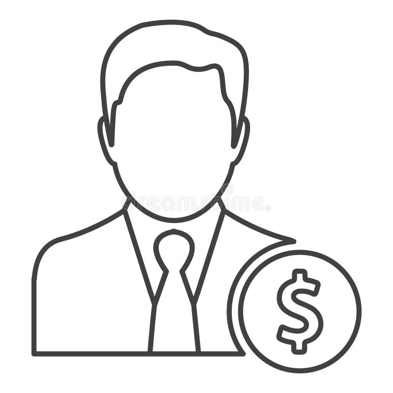 Simple businessman avatar stock vector. Illustration of icon - 258023261