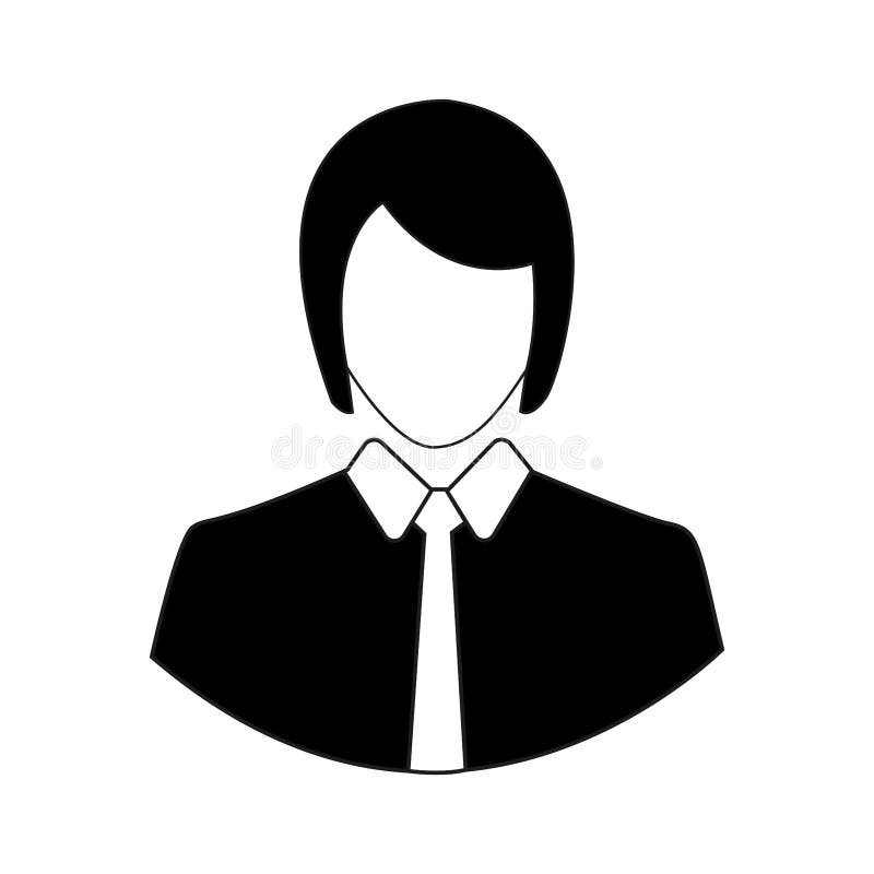 Flat business woman avatar stock illustration. Illustration of icon ...