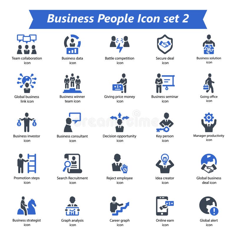 Business People Icon Set 2 stock vector. Illustration of graphics ...