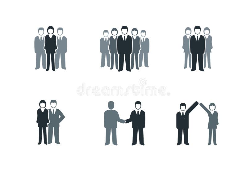 Business People Icon Set stock vector. Illustration of concept - 41562126