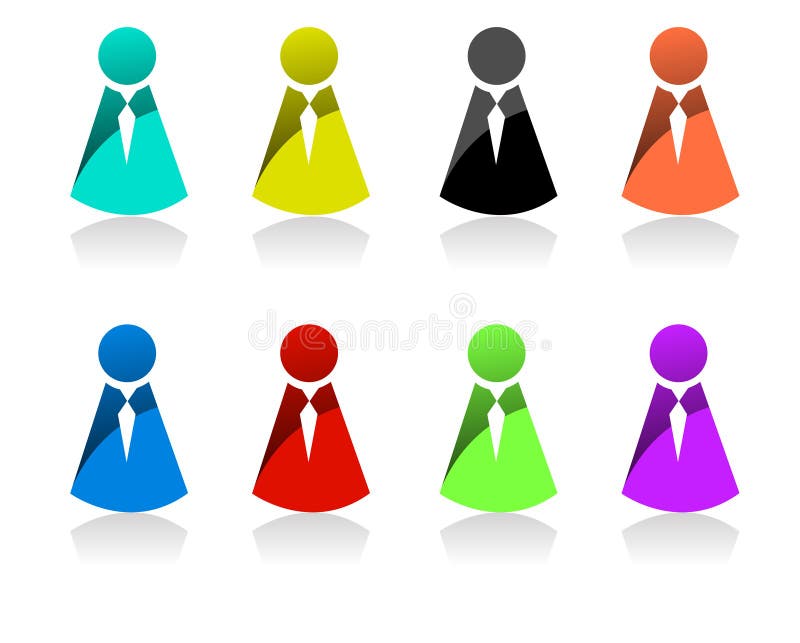 People icon stock vector. Illustration of female, painting - 14236292