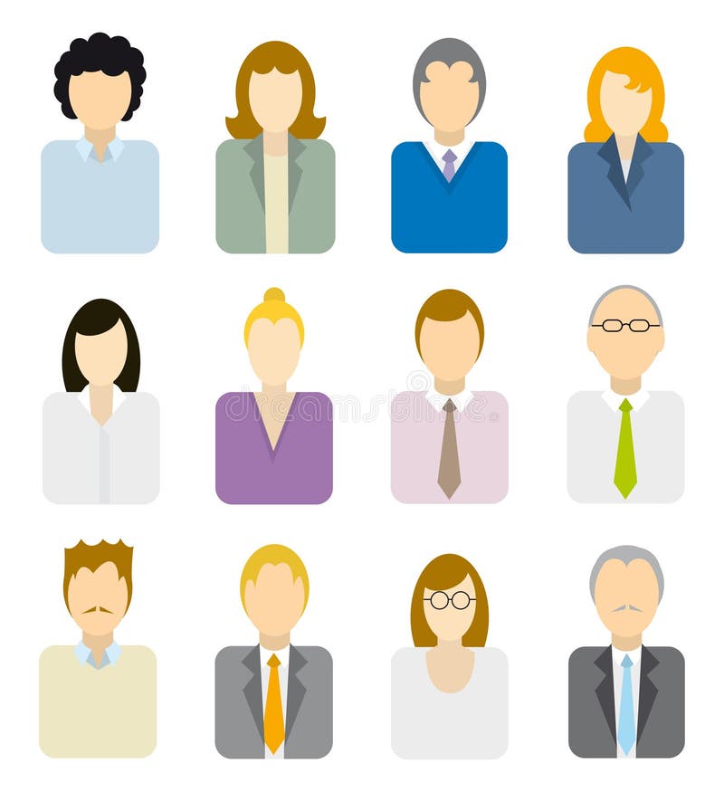 Business people icons stock vector. Illustration of unrecognizable ...