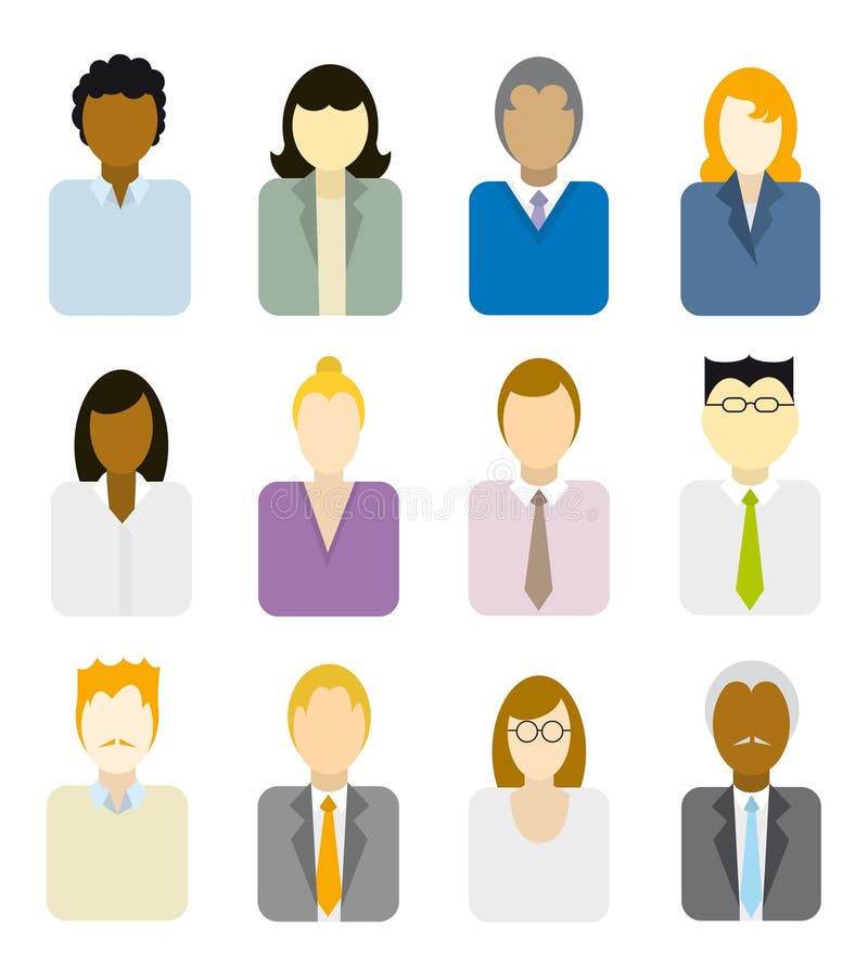 Business people icons stock vector. Illustration of indian - 30417640