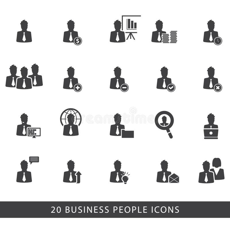 Business People Icons. Vector Illustration Decorative Design Stock ...