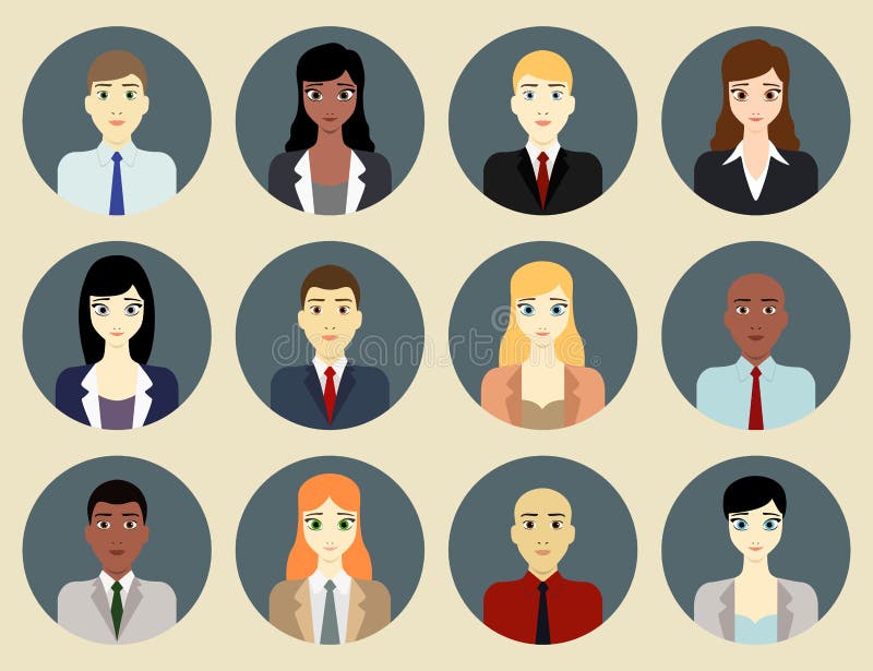Business people icons stock vector. Illustration of eyes - 66479879
