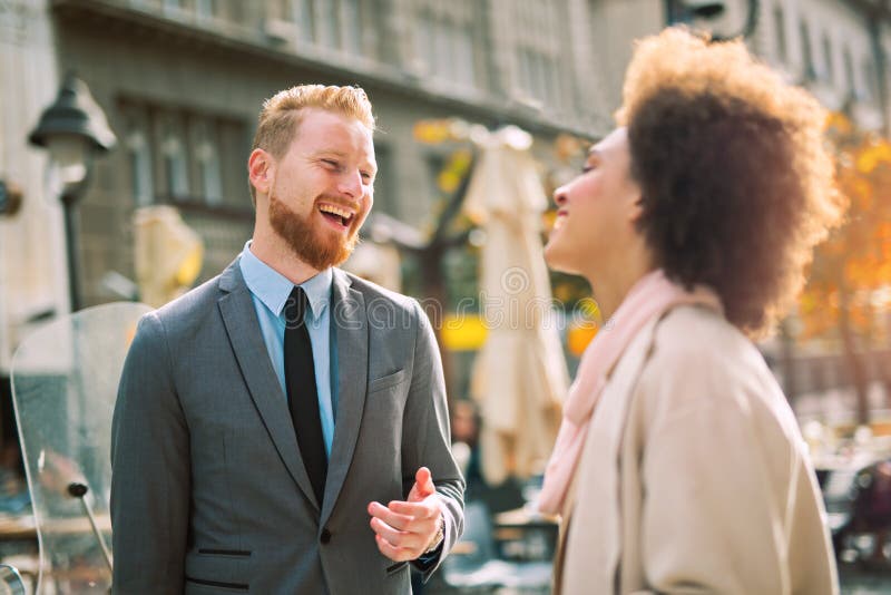 Business People in an Informal Conversation Stock Image - Image of ...