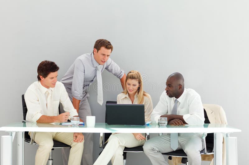 Business People Interacting in a Meeting Stock Photo - Image of ...