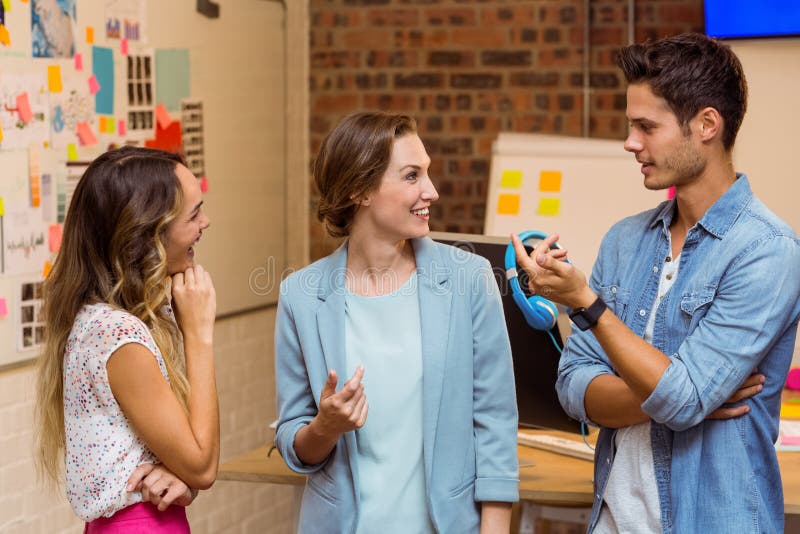Business People Interacting at Workplace Stock Image - Image of ...
