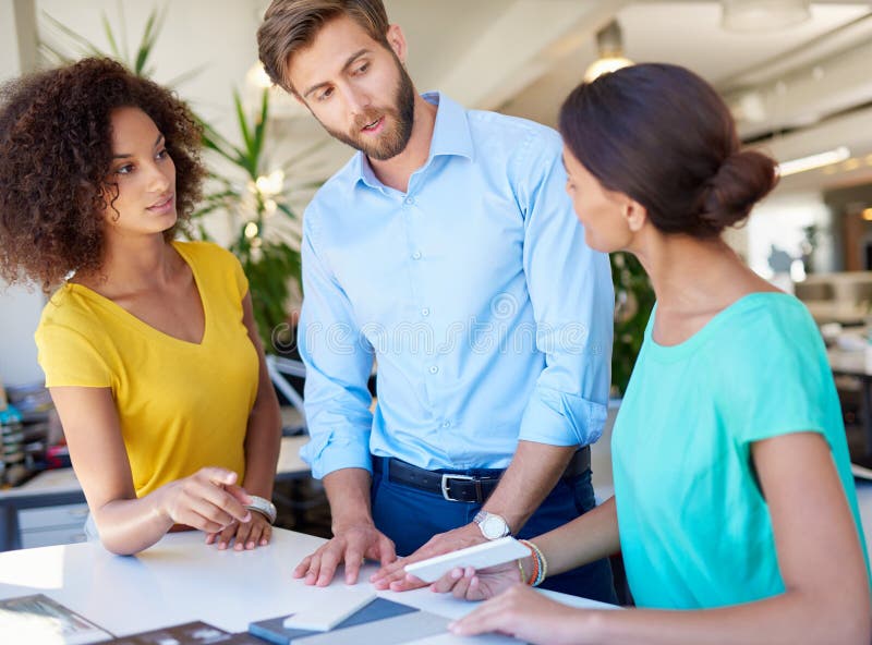 Business People, Interior Designer Team and Discussion with Material or ...