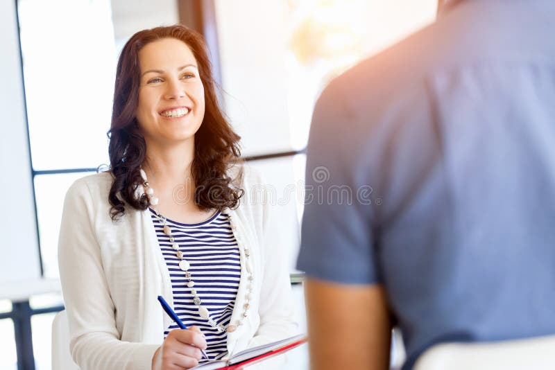 Business People at Interview in Office Stock Photo - Image of people ...
