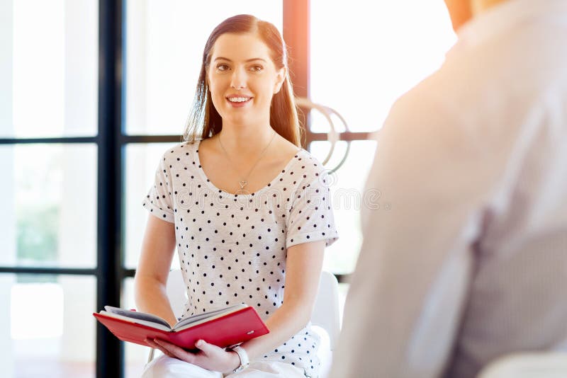 Business People at Interview in Office Stock Photo - Image of ...
