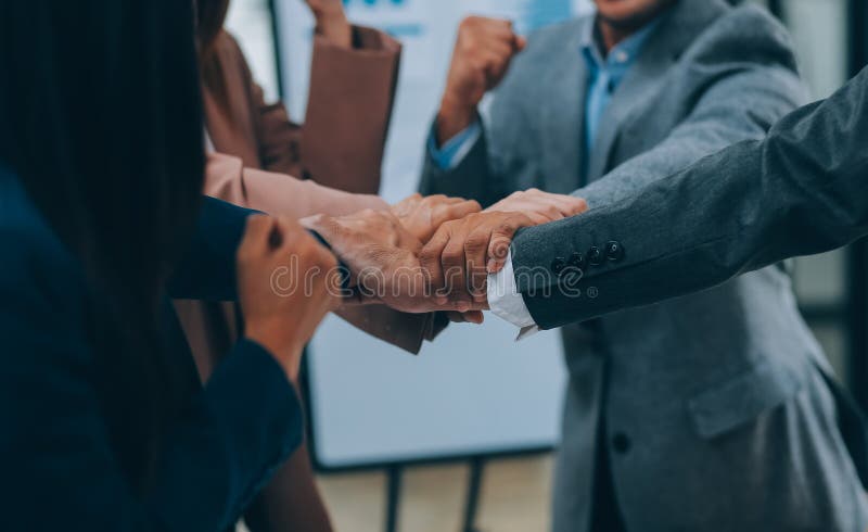 Business People Join Hand Together during Their Meeting Stock Image ...