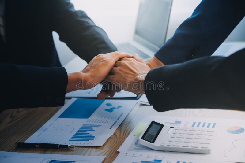 Business People Join Hands To Join Forces As a Teamwork Stock Image ...
