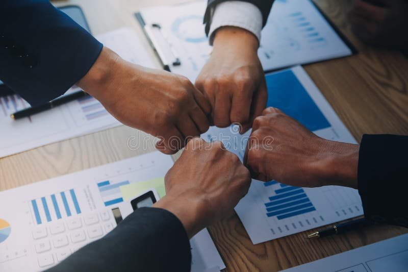 Business People Join Hands To Join Forces As a Teamwork Stock Image ...