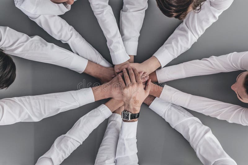 Business People Joining Hands Stock Photo - Image of cooperation ...