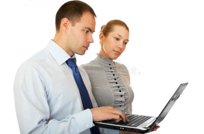 Business People with Laptop. Stock Photo - Image of keyboard, business ...