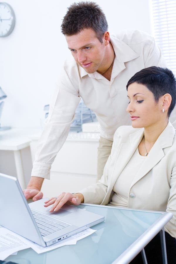 Business People with Laptop Stock Image - Image of businessman ...