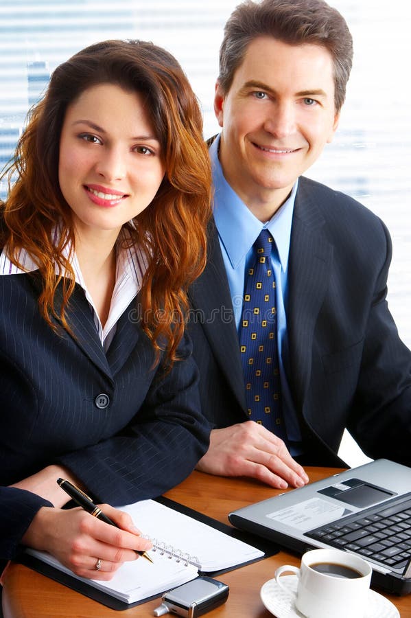 Businesspeople reading stock image. Image of business - 6751861