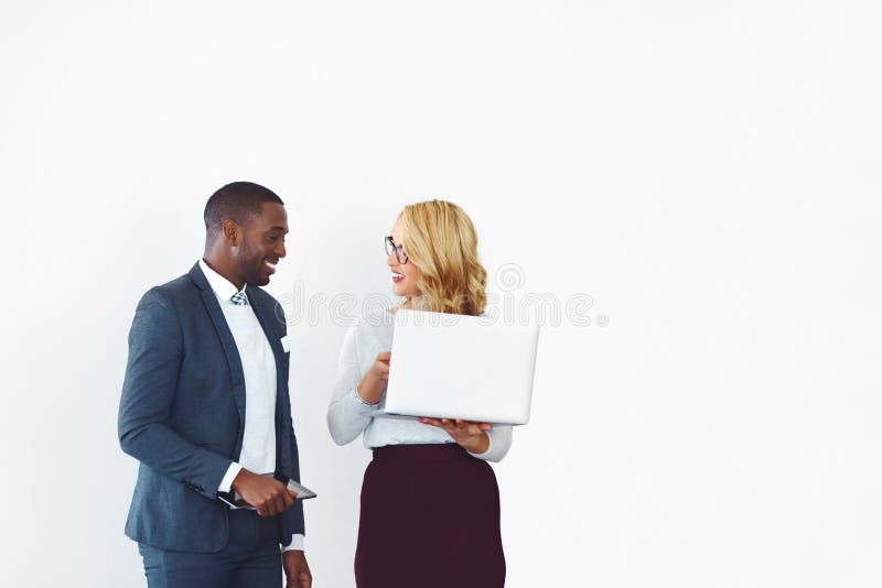 Business People, Laptop and Discussion with Meeting, Thinking and ...