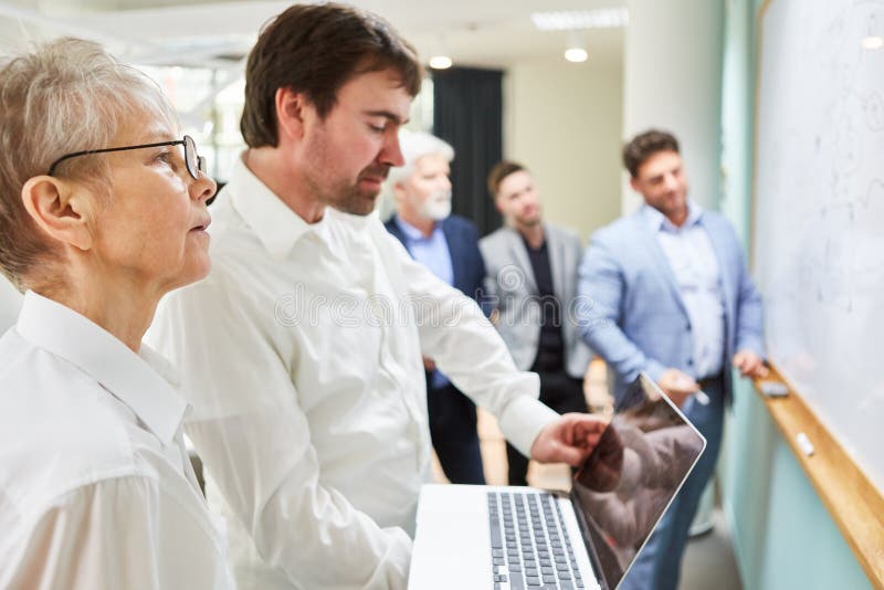 Business People at Laptop Pc Planning Project Stock Image - Image of ...