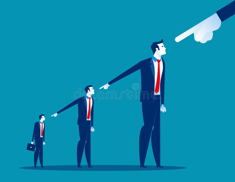 Business People Lay the Blame at Someone. Concept Business Vector ...