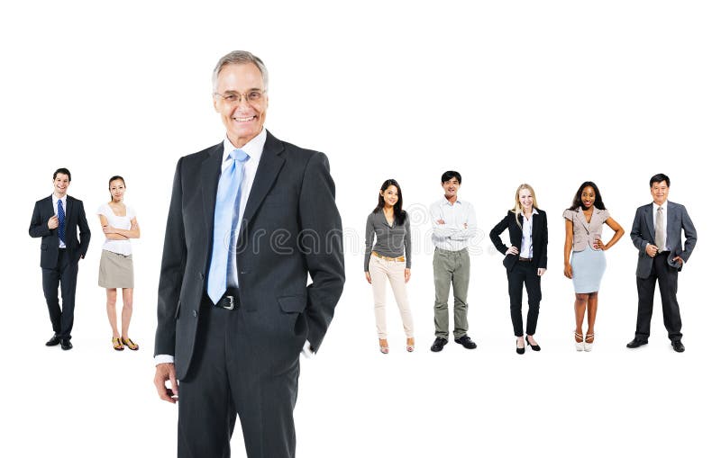 Business People and the Leader Stock Photo - Image of manager, cheerful ...
