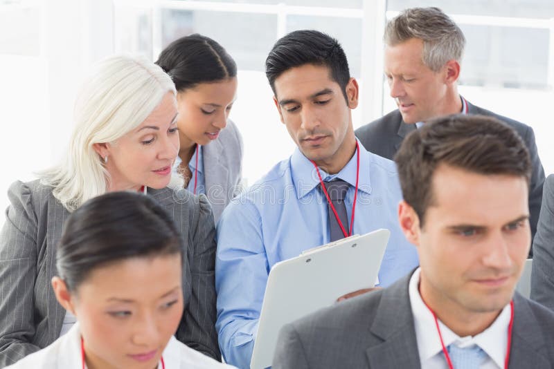 Business People Listening during Meting Stock Image - Image of adult ...